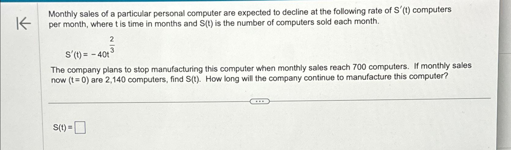 Solved Monthly sales of a particular personal computer are | Chegg.com