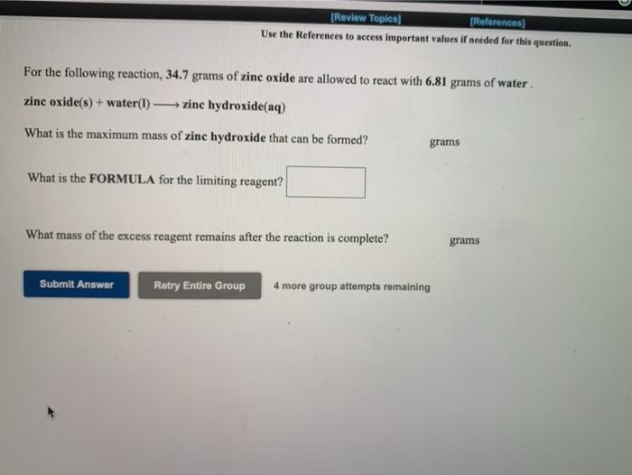 Solved [Review Toples] [References) Use the References to | Chegg.com