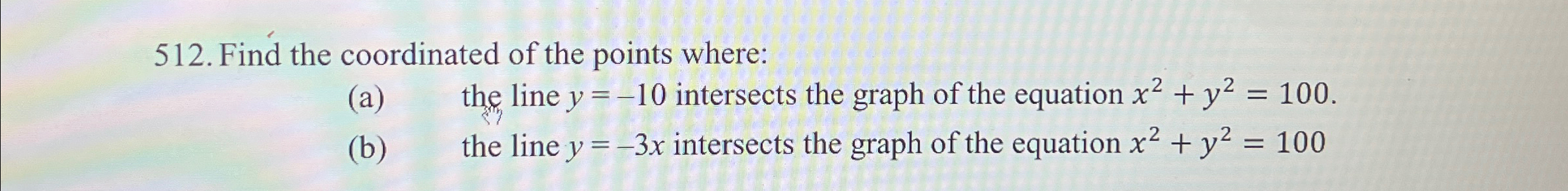 Solved Find the coordinated of the points where:(a) ﻿the | Chegg.com