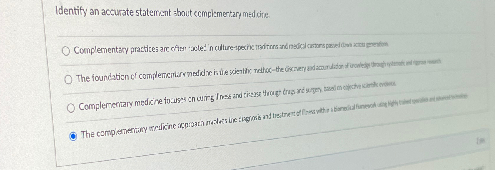 Solved Identify an accurate statement about complementary | Chegg.com