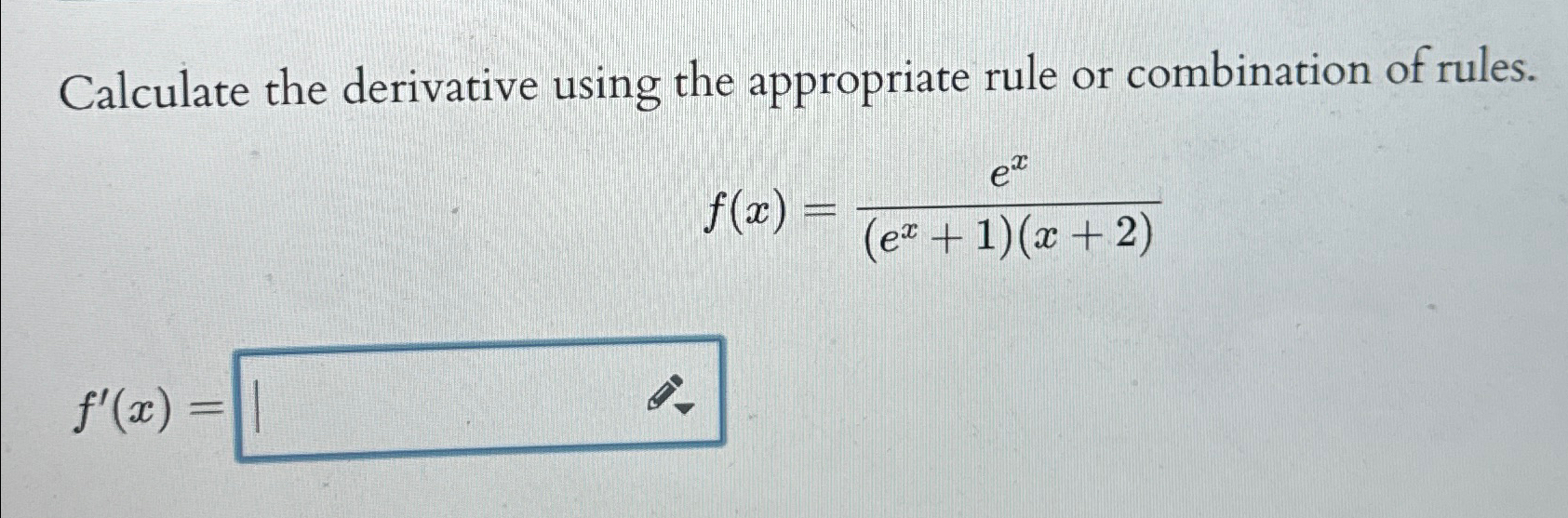 Solved Calculate the derivative using the appropriate rule | Chegg.com