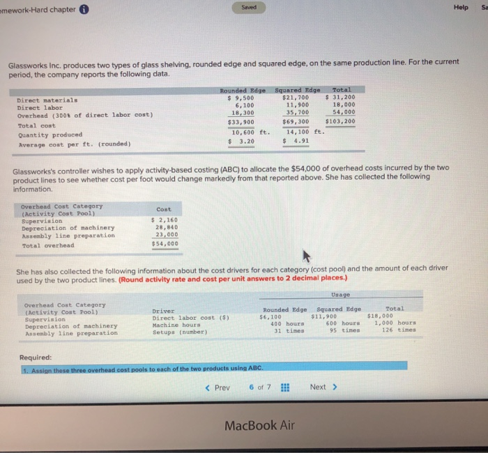 Solved Help omework-Hard chapter Saved Glassworks Inc. | Chegg.com Solved Help omework-Hard chapter Saved Glassworks Inc. | Chegg.com