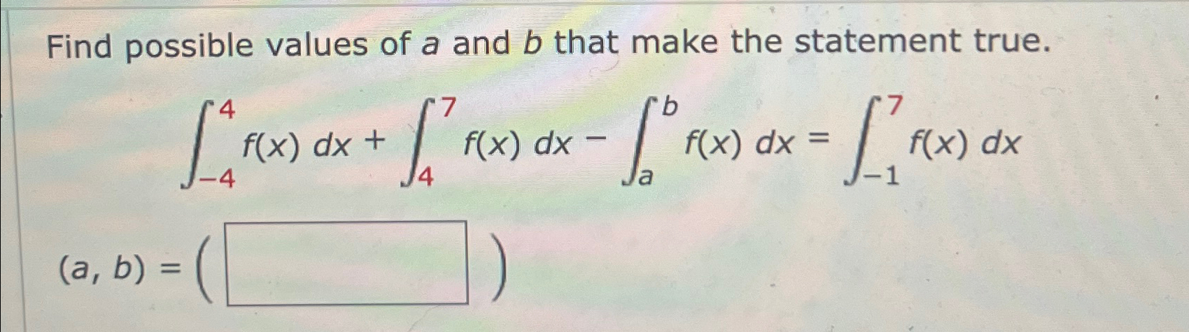 Solved q4.3Find possible values of a and b ﻿that make the | Chegg.com