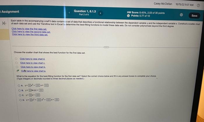 Solved tach table in the accompanying LineFit data containe | Chegg.com