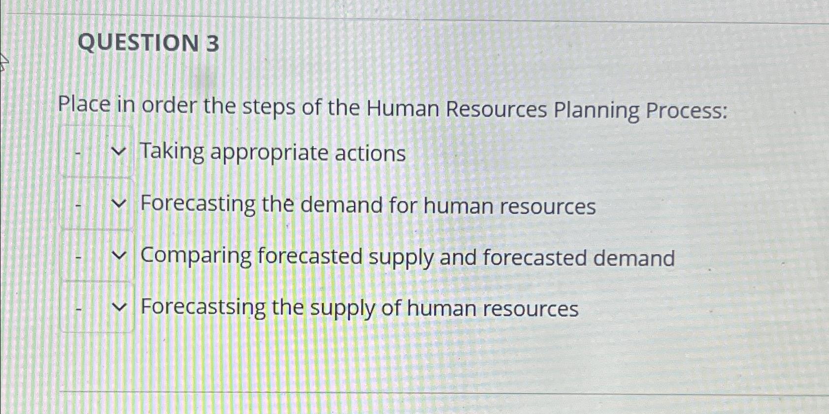 Solved QUESTION 3Place in order the steps of the Human | Chegg.com