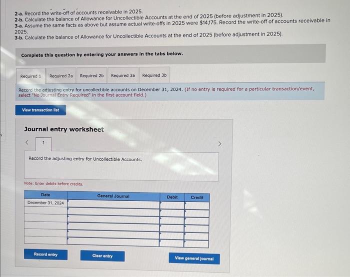 Solved Exercise 5-7 (Algo) Establish an allowance for | Chegg.com