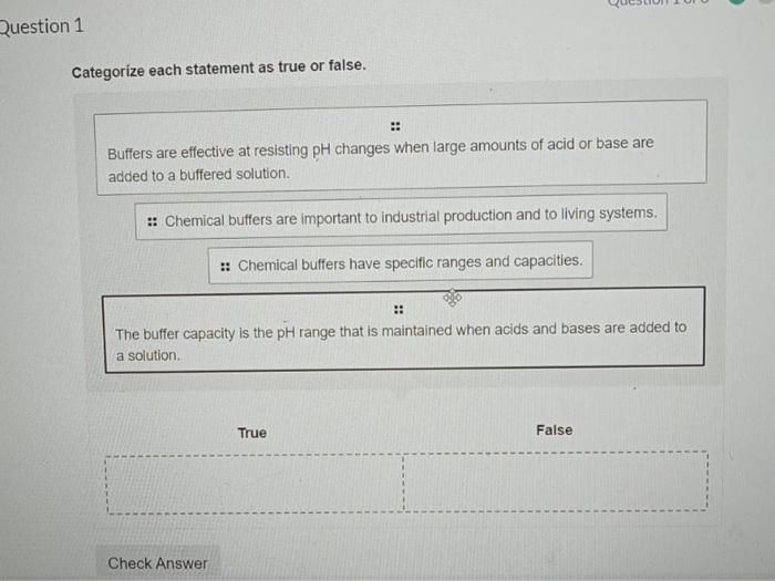 Solved Categorize each statement as true or false. :: | Chegg.com