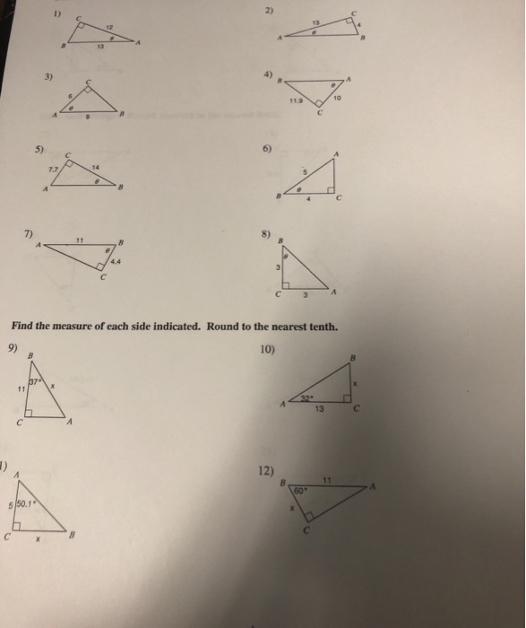 Solved 2) 12 13 3) 10 11.9 5) 14 7.7 4. 7) 11 Find the | Chegg.com