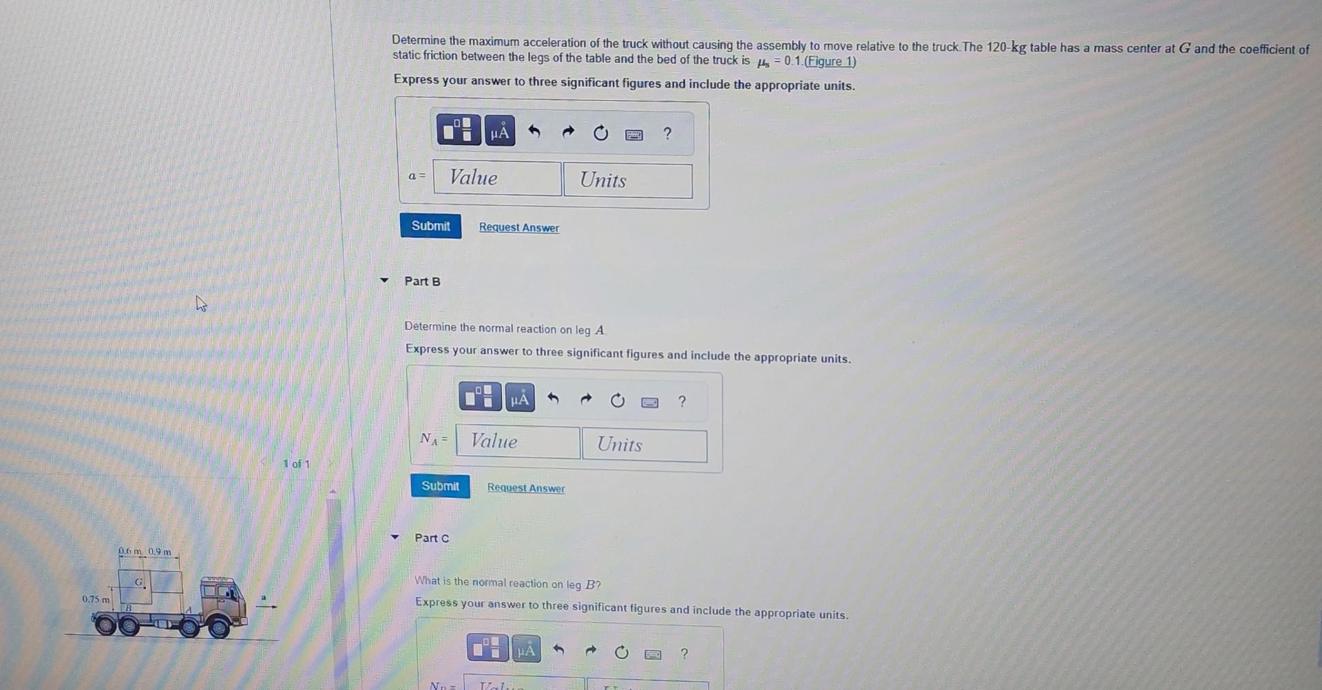 Solved Determine the maximum acceleration of the truck | Chegg.com