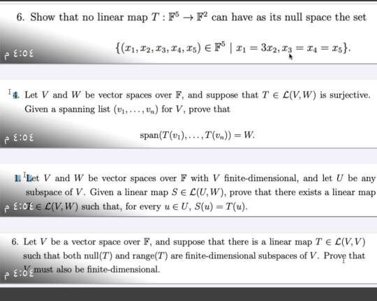 give an example of a linear map t : r4 → r4 such that range(t) null(t)