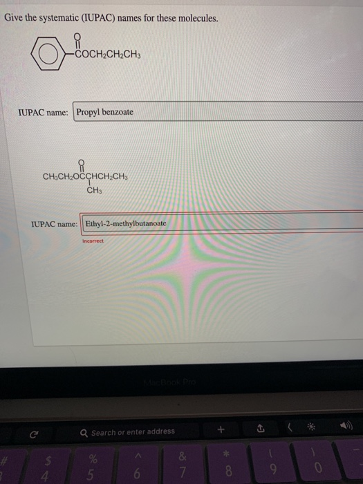 Solved Give the systematic (IUPAC) names for these | Chegg.com