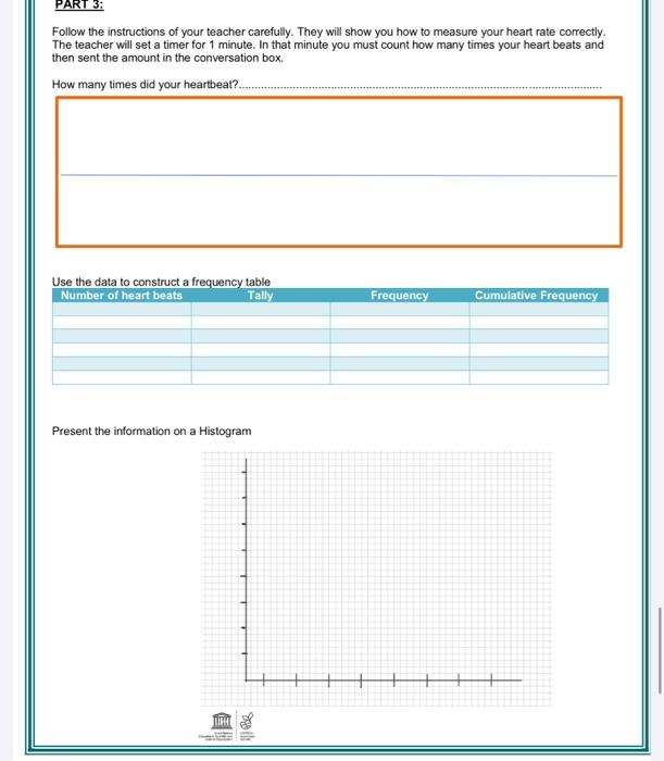 Solved PART 1 Collect the shoe sizes form the class and | Chegg.com