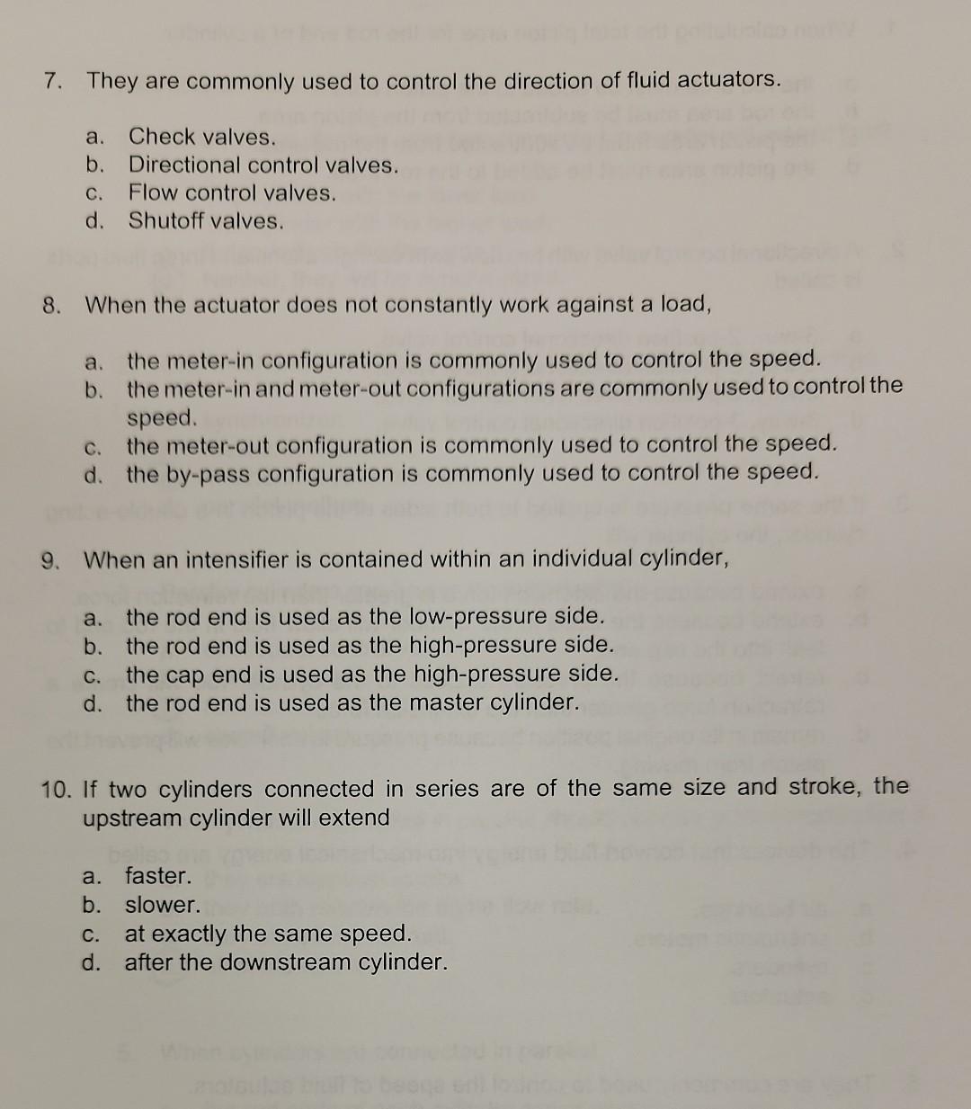 Solved 1. When calculating the total piston area for the rod | Chegg.com