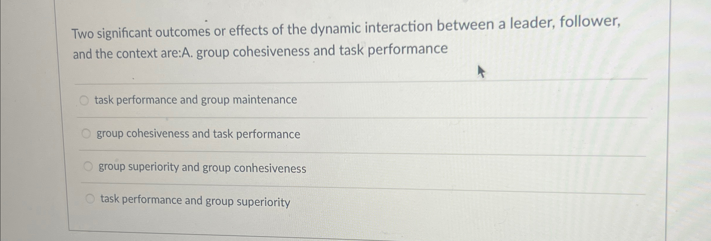 Solved Two significant outcomes or effects of the dynamic | Chegg.com