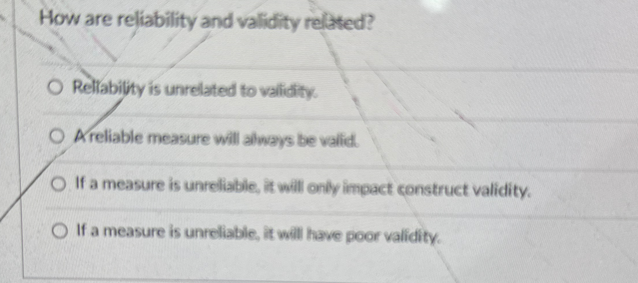 Solved How are reliability and validity related?Rellability | Chegg.com