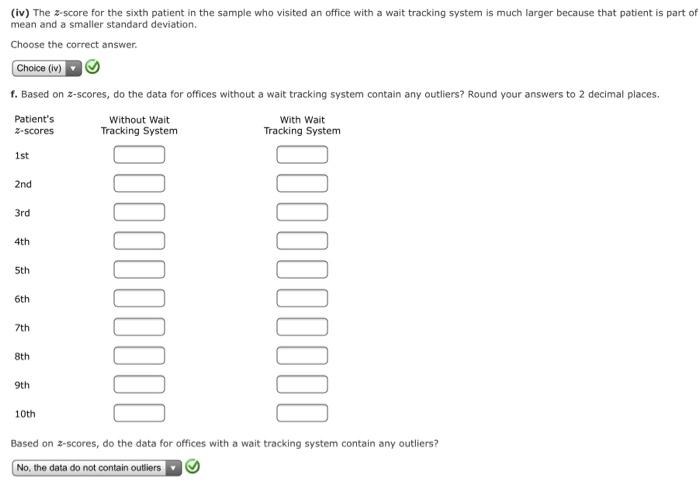 Solved a. What are the mean and median patient wait times | Chegg.com