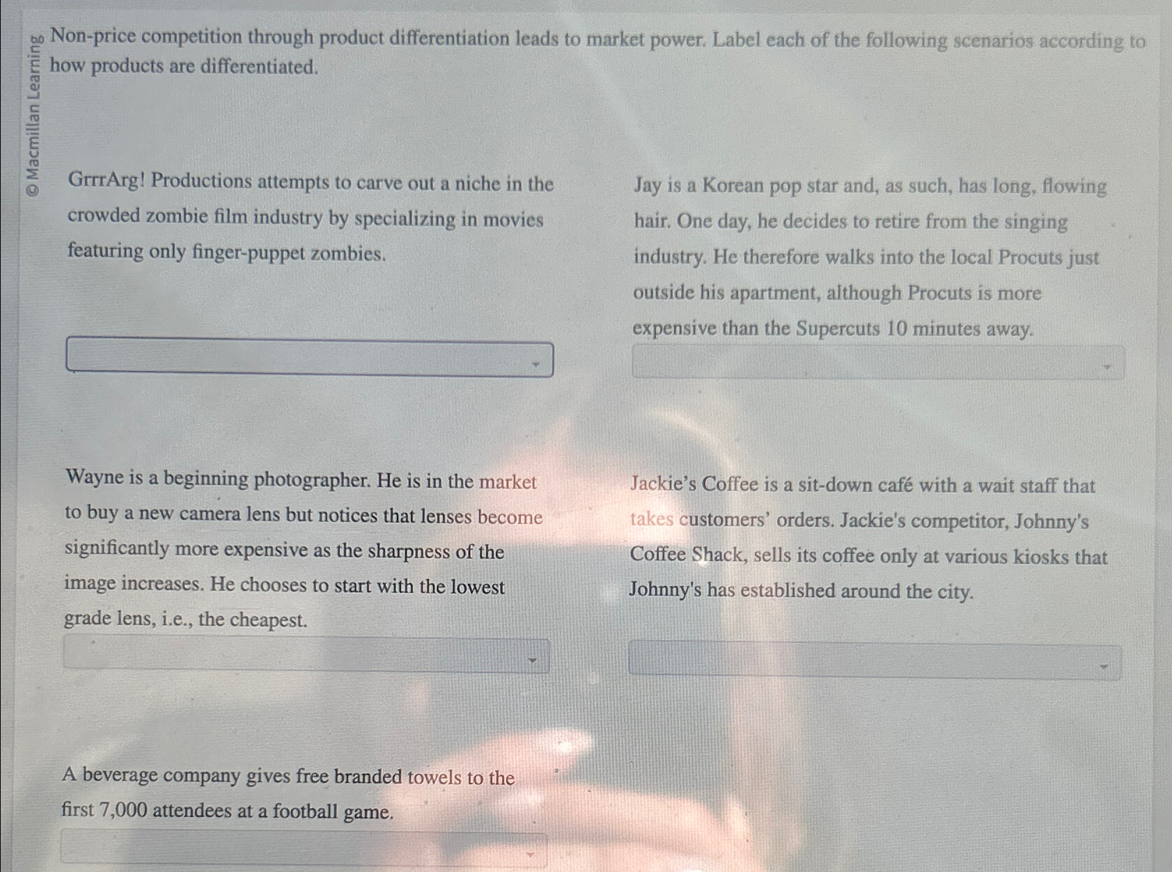 Solved Non-price competition through product differentiation | Chegg.com