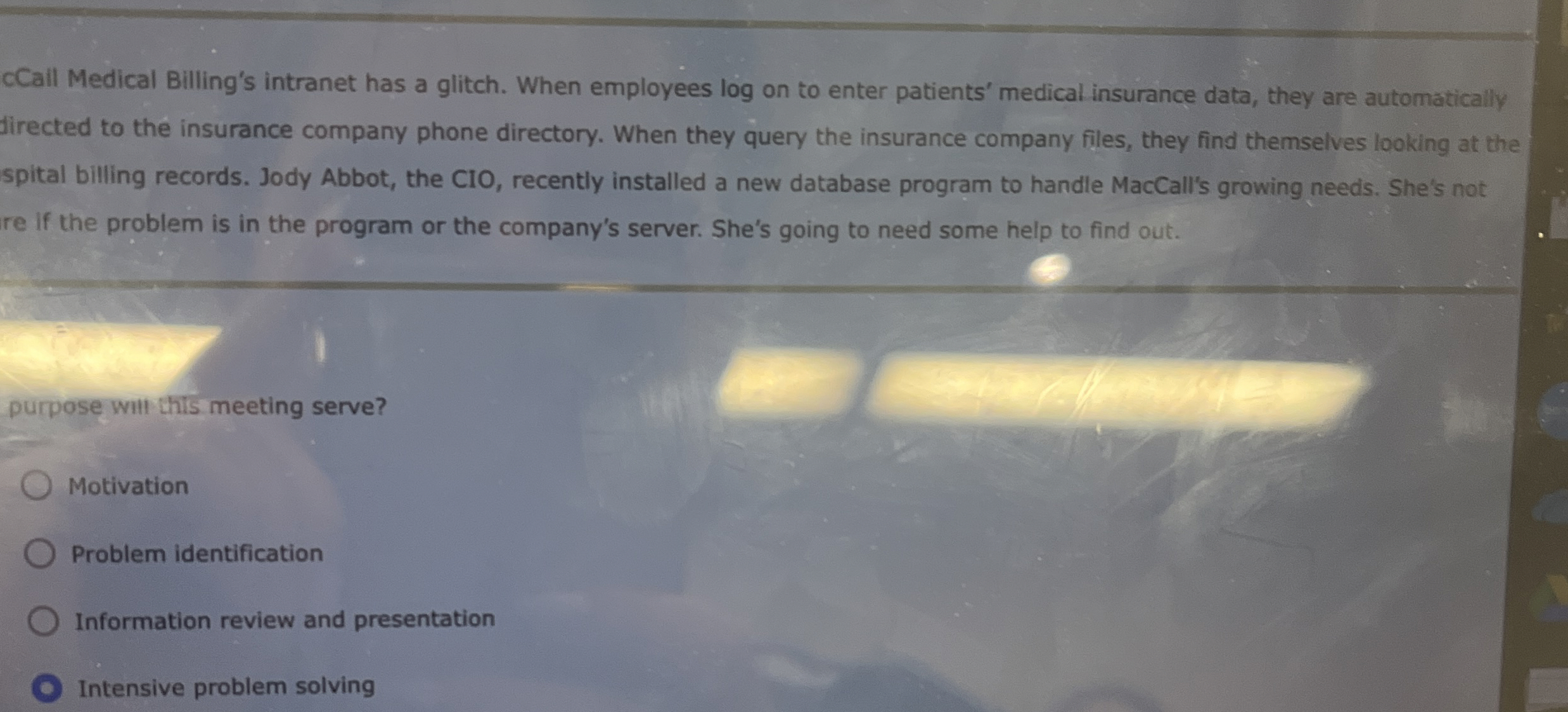 Solved cCail Medical Billing's intranet has a glitch. When | Chegg.com