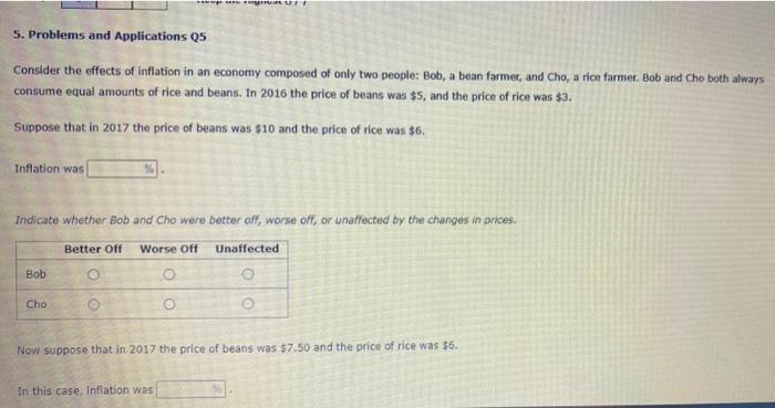 Solved NO S. Problems and Applications Q5 Consider the | Chegg.com