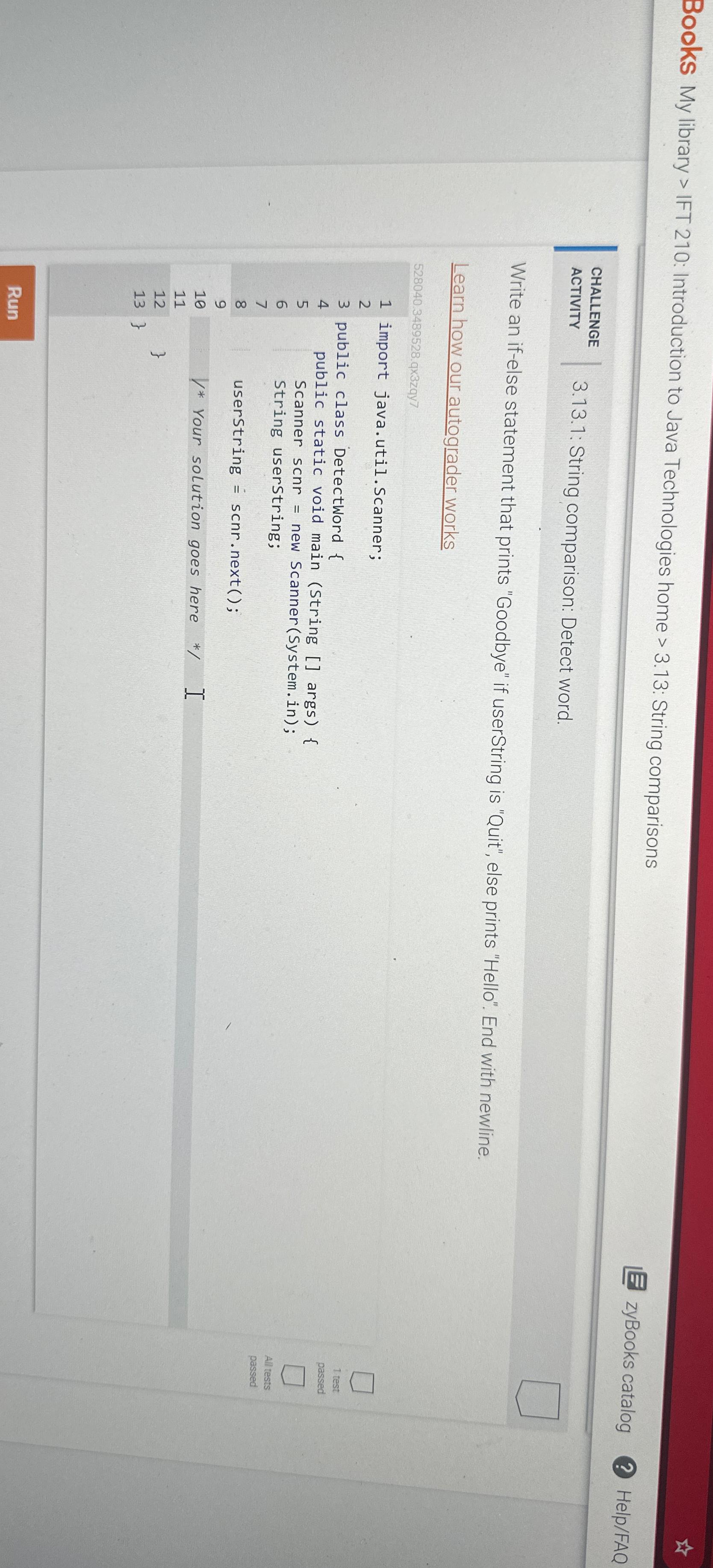 Solved Books My library > ﻿IFT 210: Introduction to Java | Chegg.com