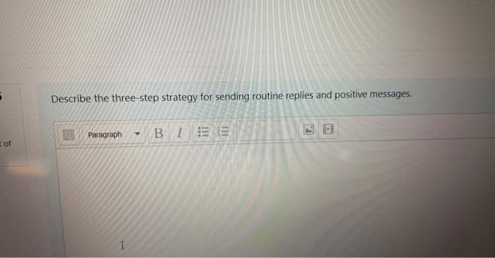 Describe the three-step strategy for sending routine | Chegg.com