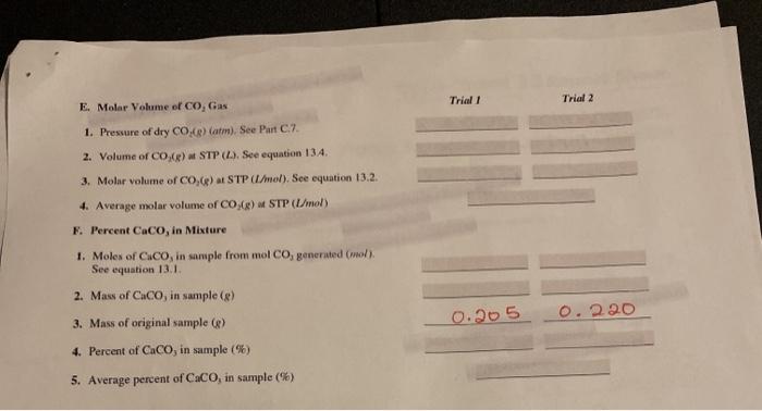 Solved Experiment 13 Report Sheet A Carbonate Analysis: | Chegg.com