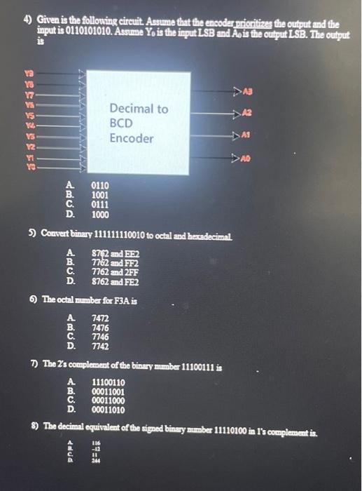 Solved 4) Given is the following circuit. Assume that the | Chegg.com