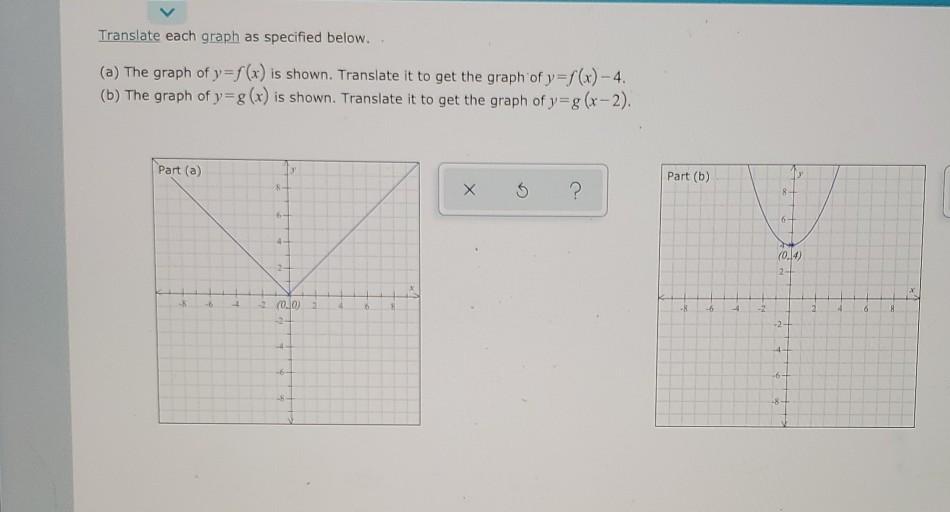 Solved Translate each graph as specified below. (a) The | Chegg.com