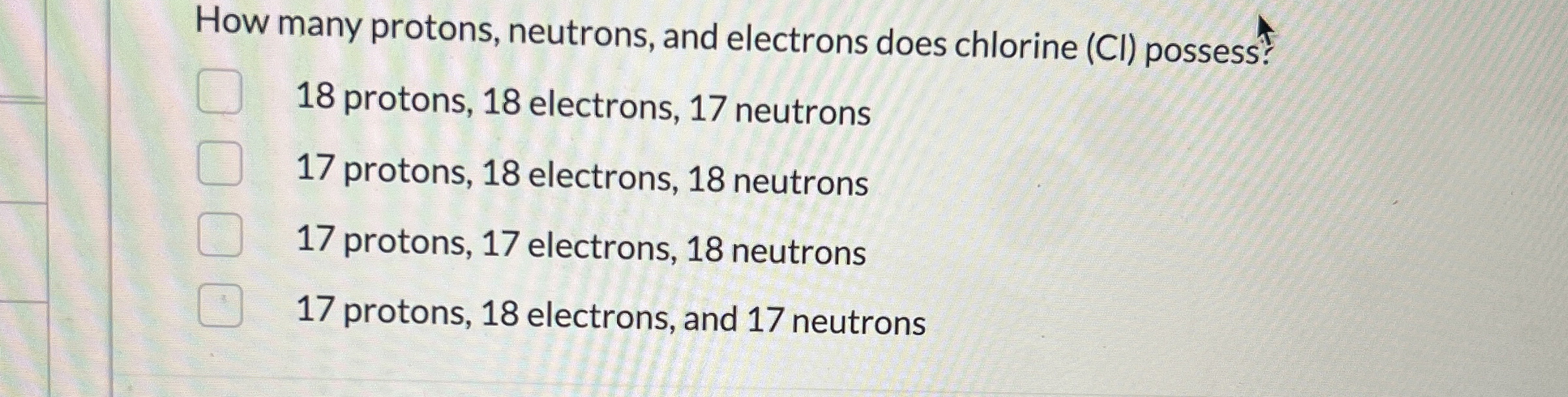 Solved How many protons, neutrons, and electrons does | Chegg.com