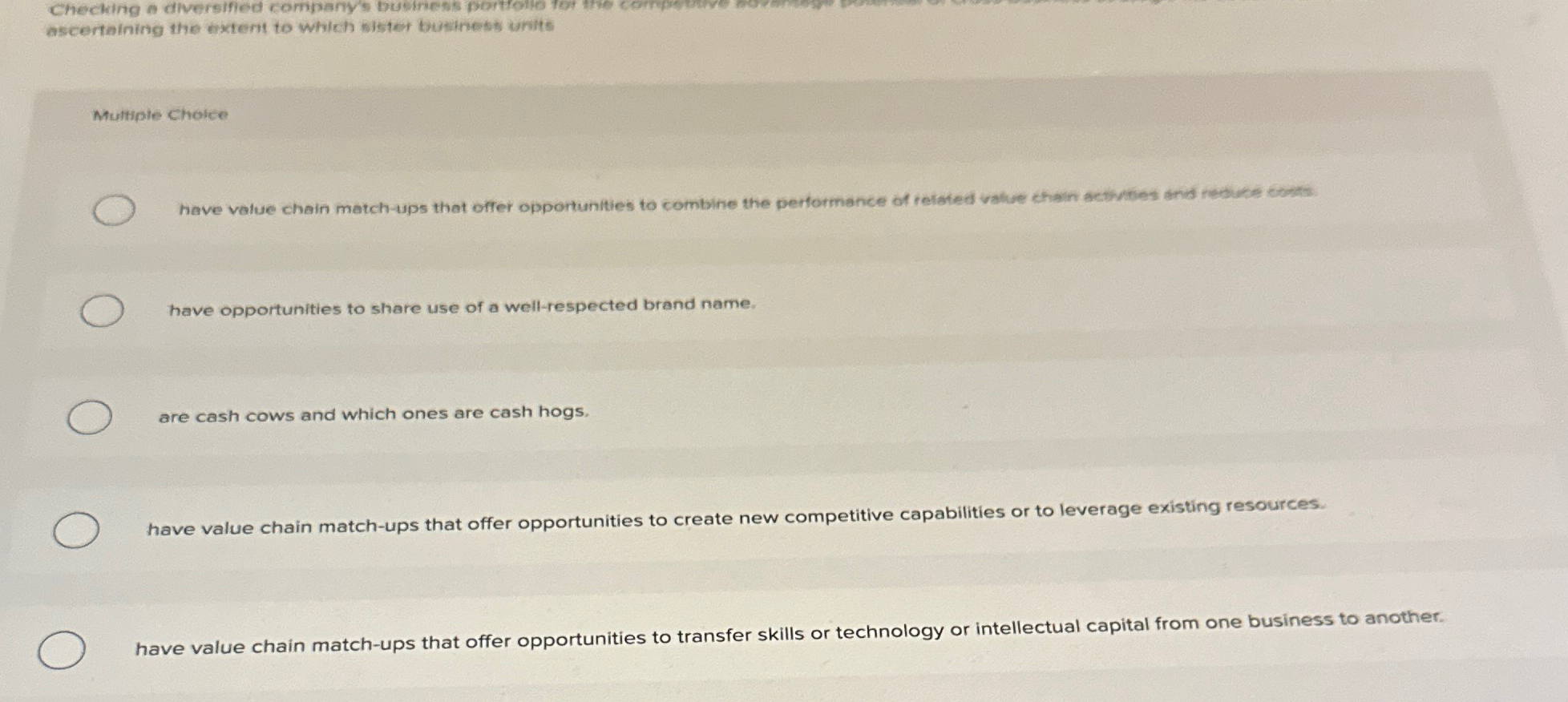 Solved Checking e diversified companys bubiriews portfolio | Chegg.com