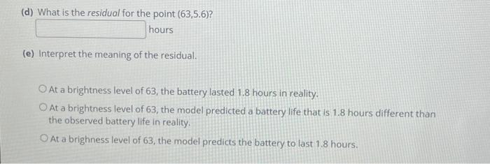 Solved Darius is investigating how long his phone's battery | Chegg.com