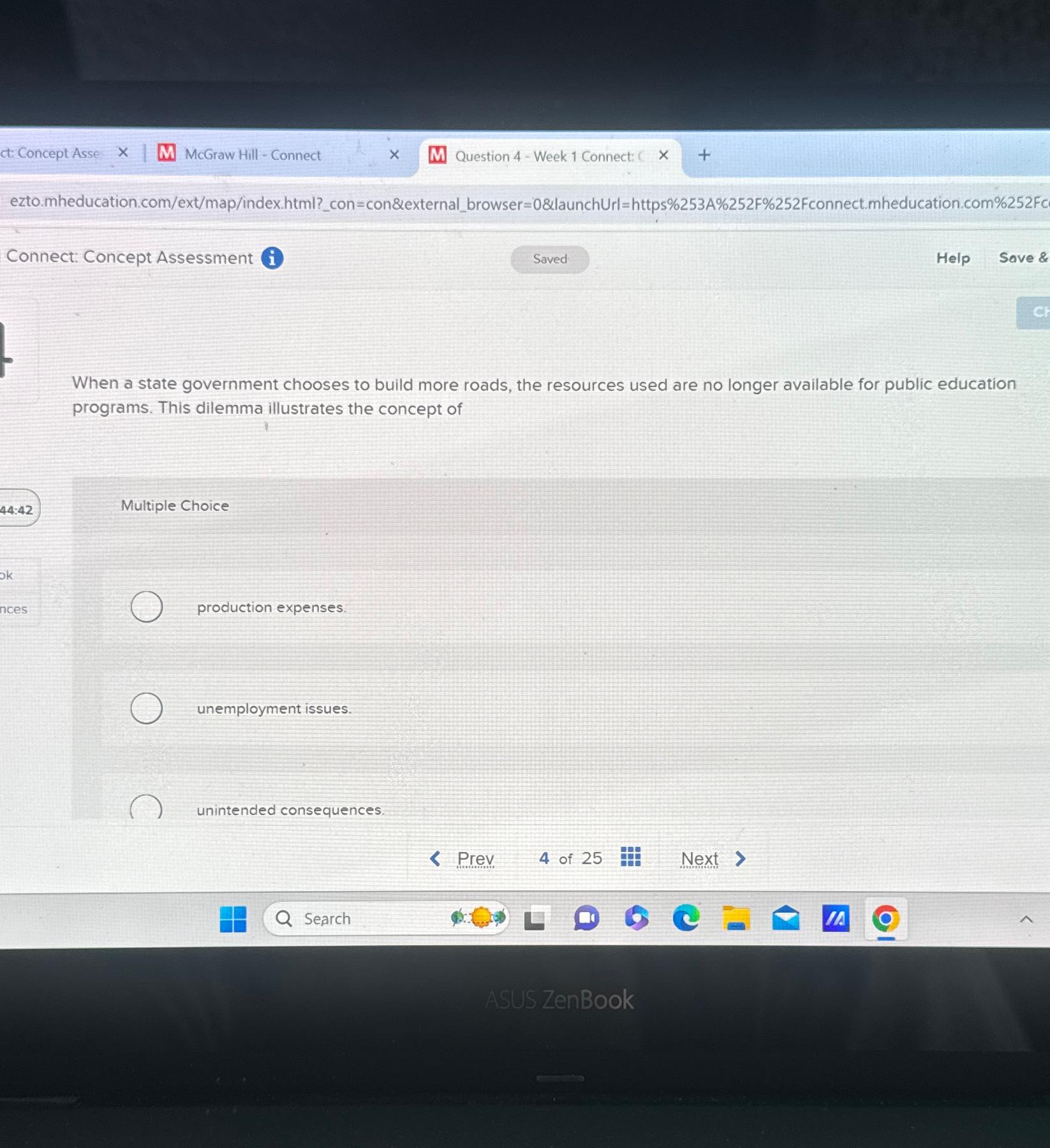 Solved When a state government chooses to build more roads, | Chegg.com