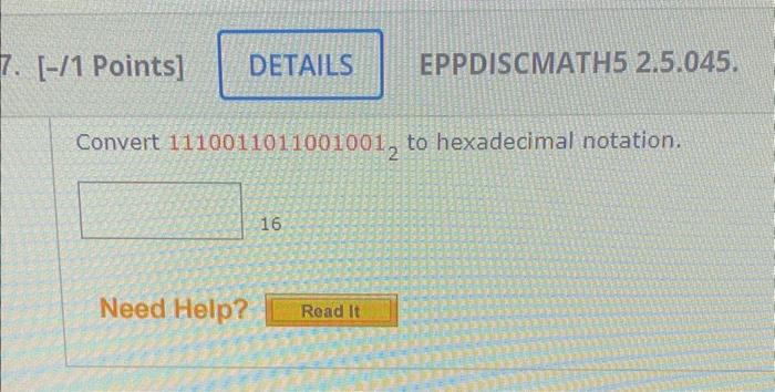 Solved Convert 11100110110010012 to hexadecimal notation. 16 | Chegg.com Solved Convert 11100110110010012 to hexadecimal notation. 16 | Chegg.com