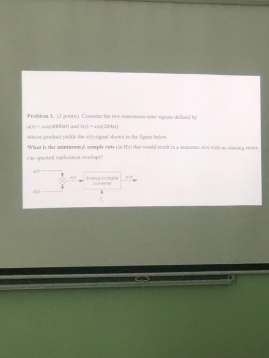 Solved Problem 3. (3 points) Coenider the two | Chegg.com