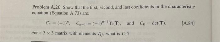 Solved Problem A.20 Show that the first, second, and last | Chegg.com