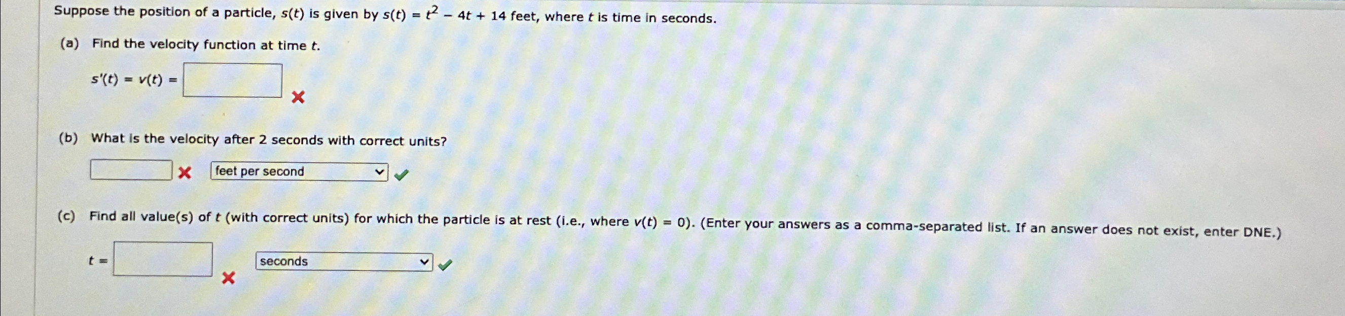 Solved Suppose The Position Of A Particle S T ﻿is Given By