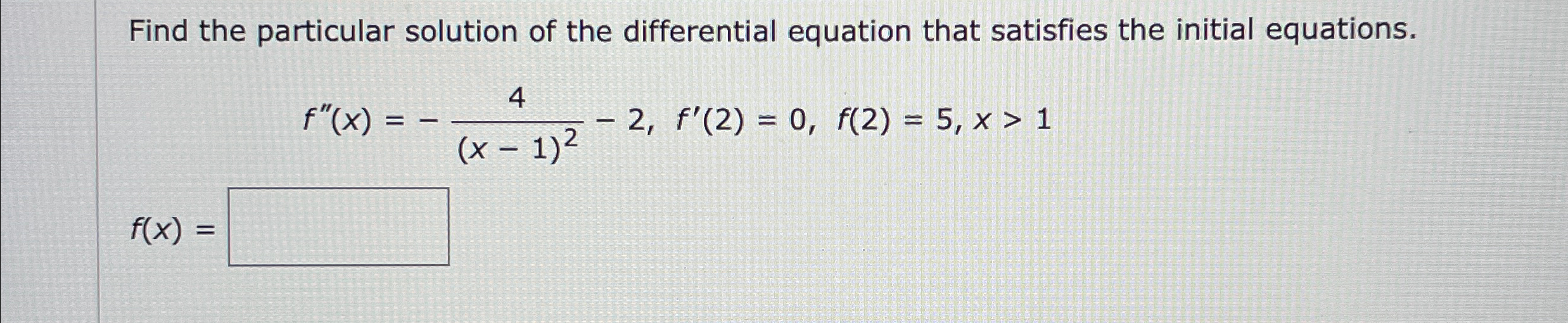 Find the particular solution of the differential | Chegg.com