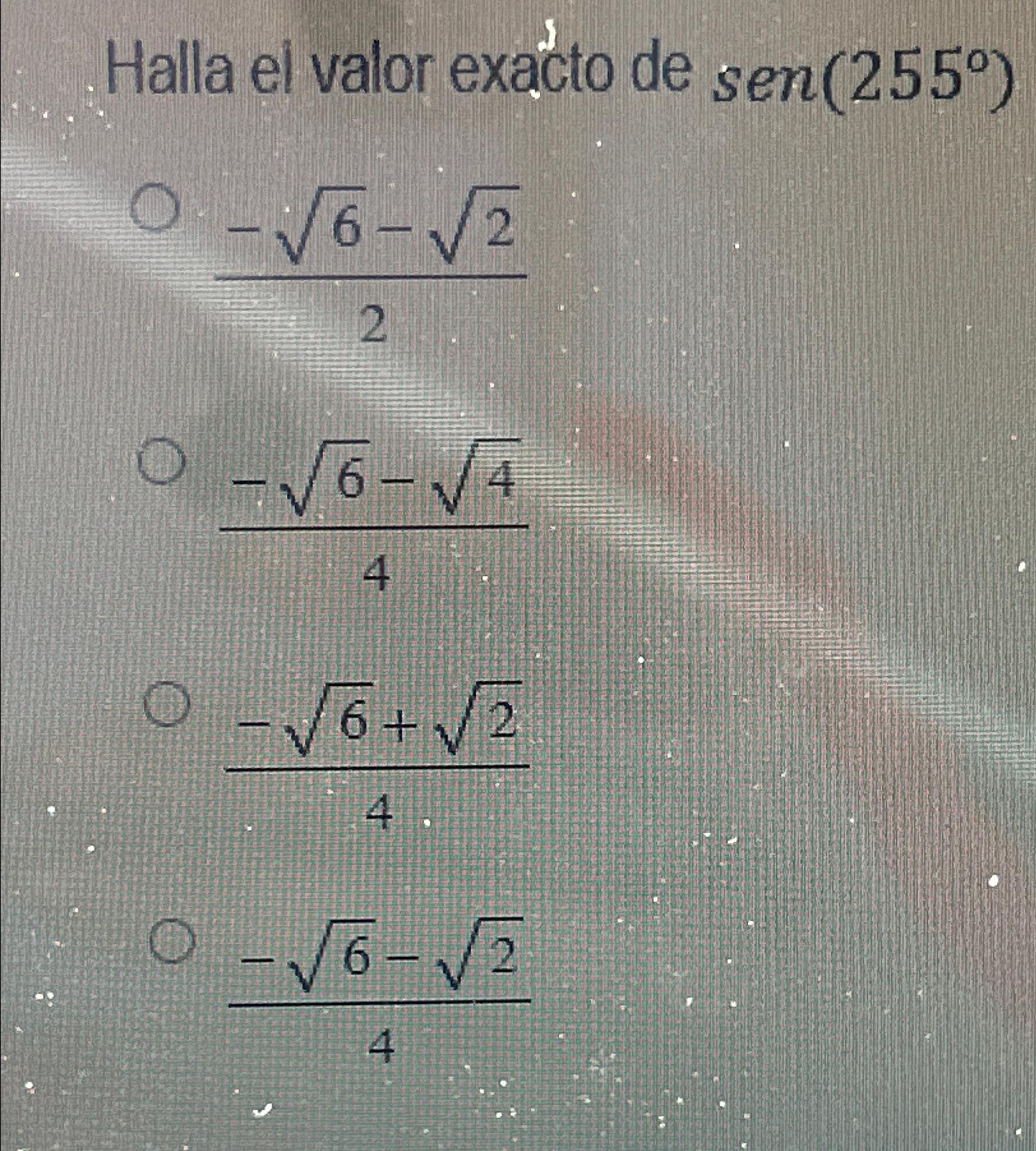 Solved Halla el valor exacto de | Chegg.com