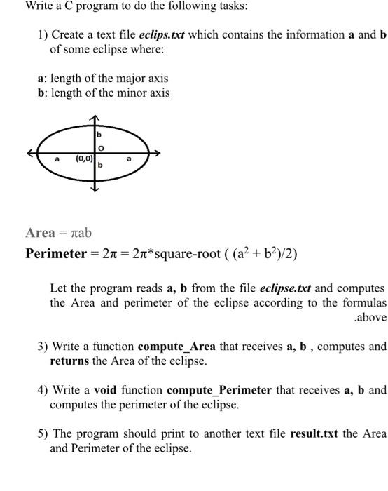 Solved Write a C program to do the following tasks: 1) | Chegg.com