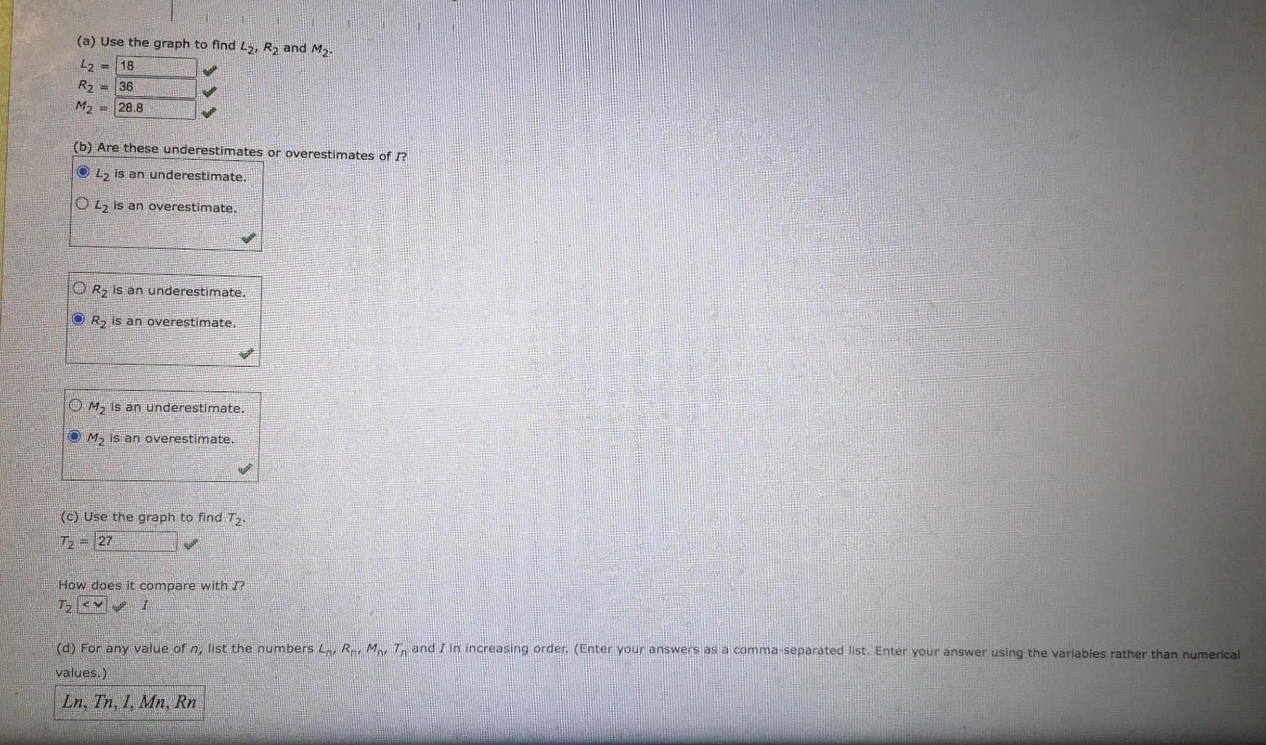 Solved (a) Use the graph to find L2, R2 and M2. L2 18 R2 = | Chegg.com