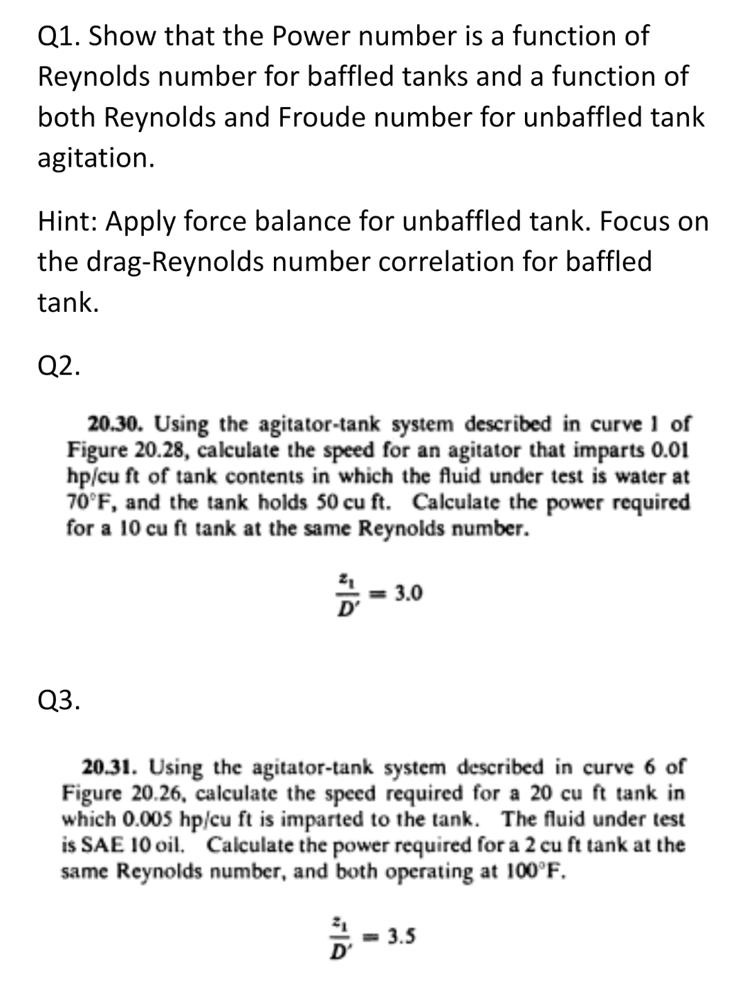 Solved Q1. Show that the Power number is a function of | Chegg.com
