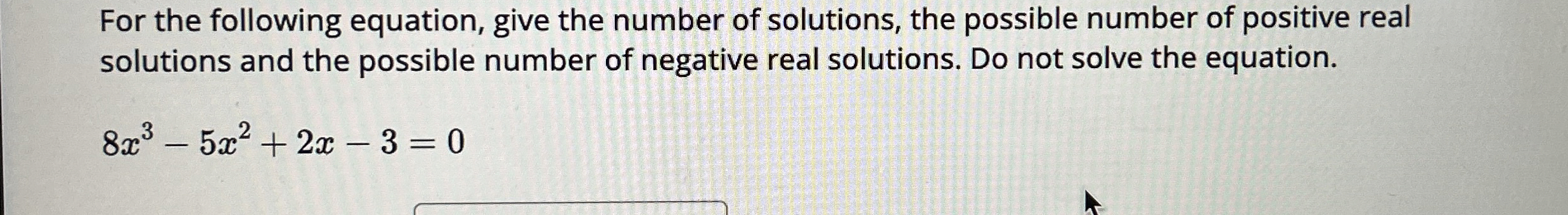 Solved For the following equation, give the number of | Chegg.com