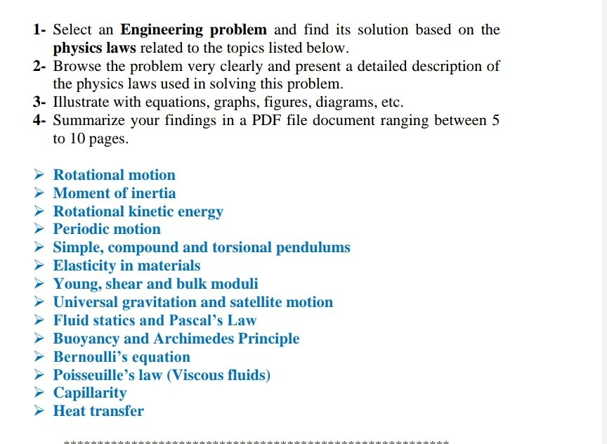 Solved 1- Select an Engineering problem and find its | Chegg.com