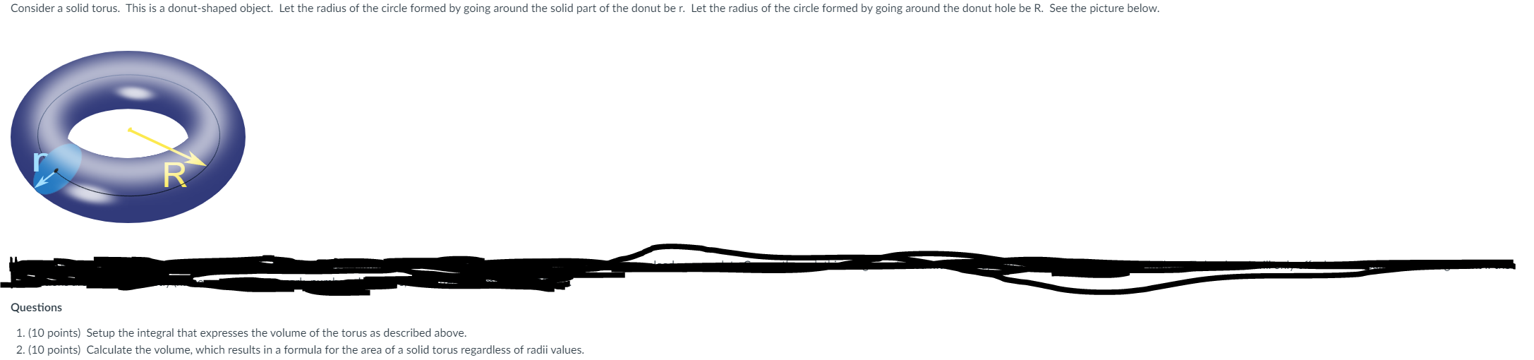 Solved Consider a solid torus. This is a donut-shaped | Chegg.com
