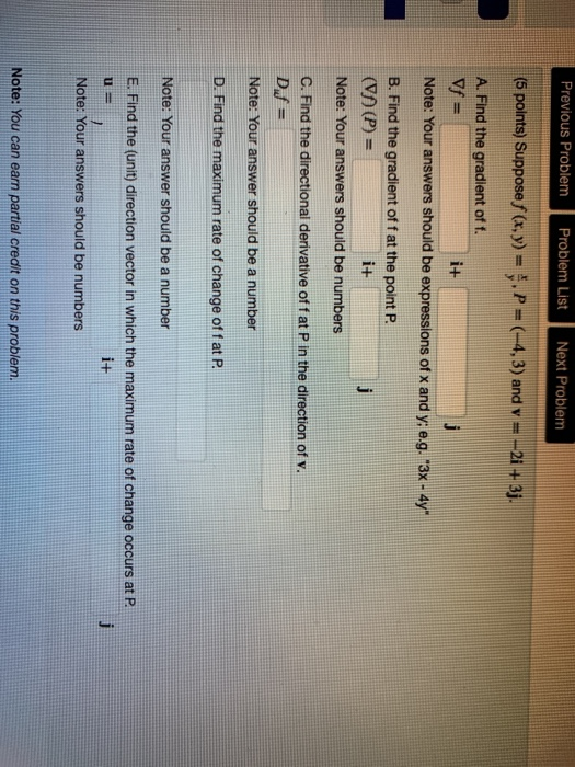 Solved Previous Problem Problem List Next Problem (5 points) | Chegg.com