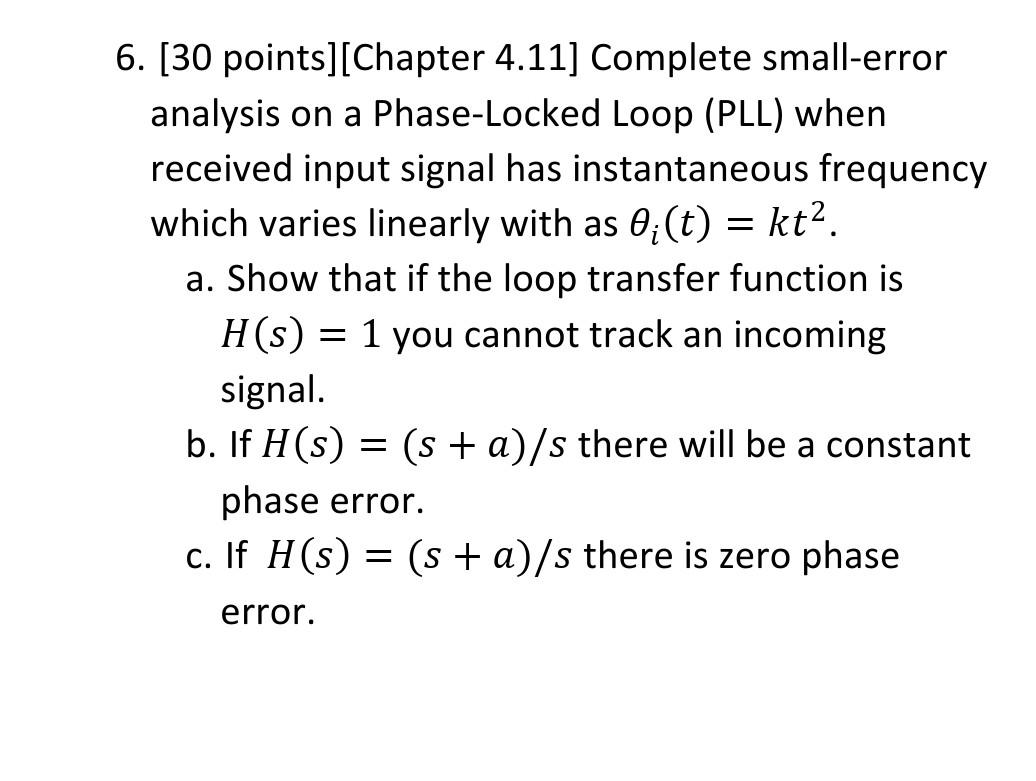 6. [30 points] [Chapter 4.11] Complete small-error | Chegg.com