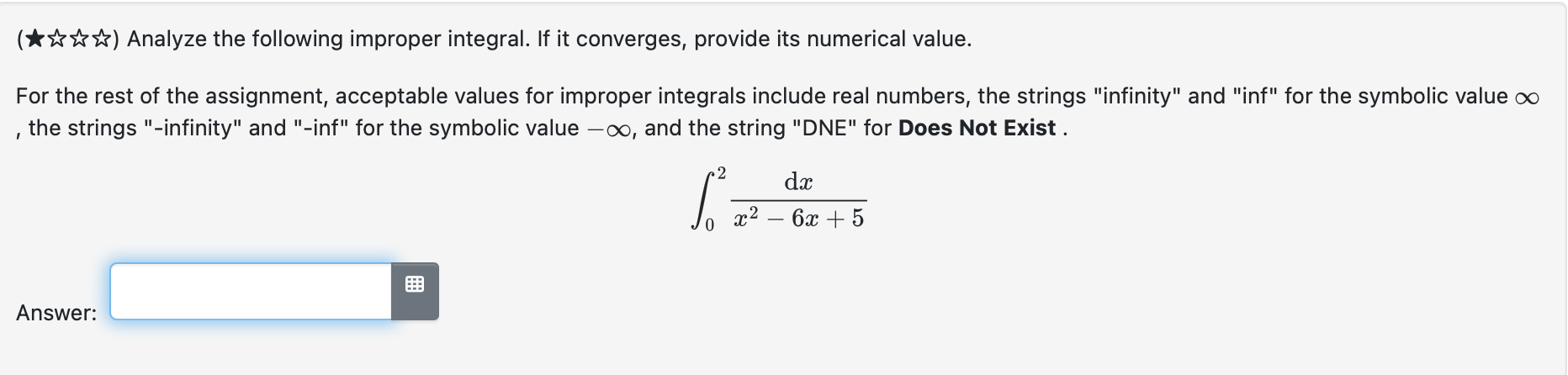 Solved (For the rest of the assignment, acceptable values | Chegg.com