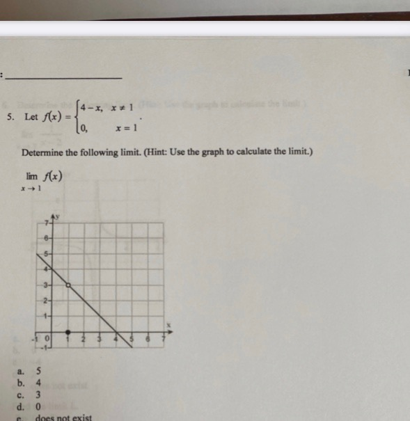 Solved 4-X, X1 5. Let f(x) = 10, x=1 Determine the following | Chegg.com