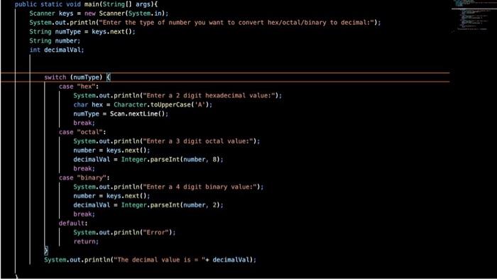 Solved How can I create a JAVA program that converts the | Chegg.com