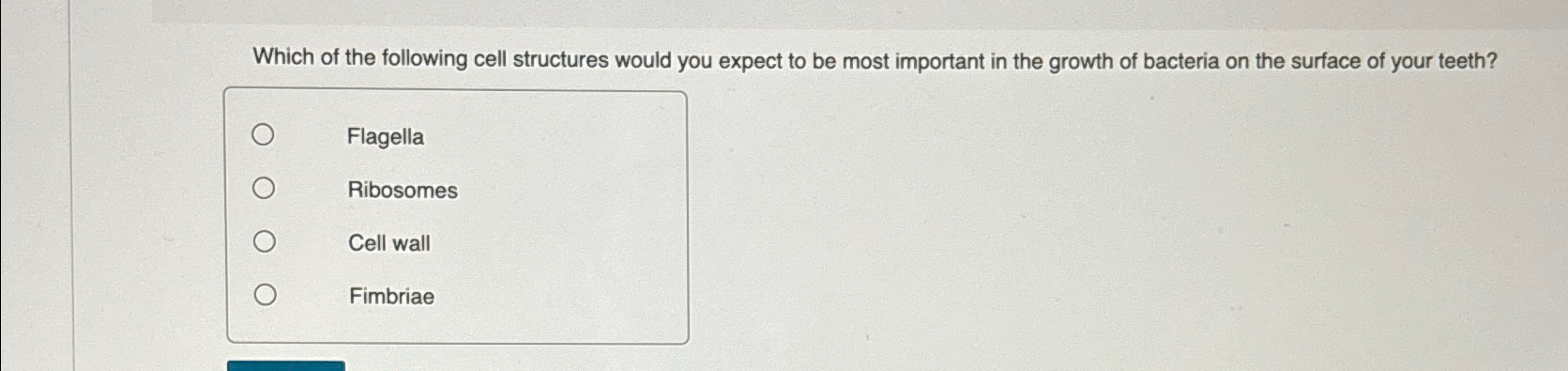Solved Which of the following cell structures would you | Chegg.com